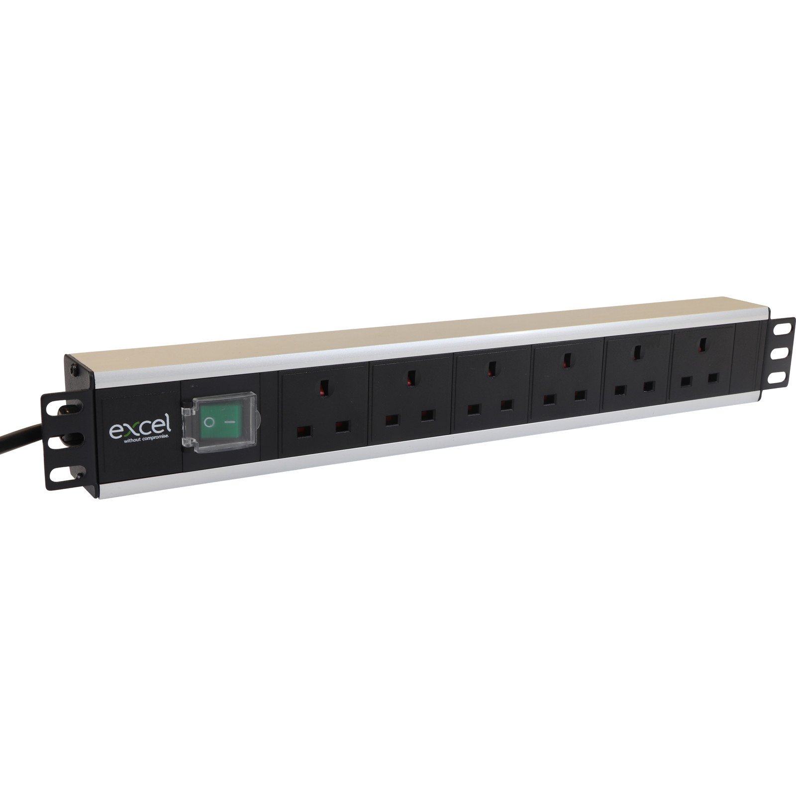 Excel 6 Way Horizontal PDU UK Plug | NetXL
