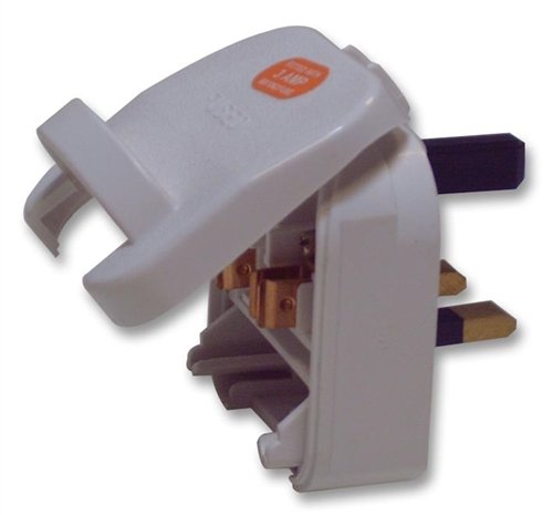 EU to UK Latched Plug Adapter in White | NetXL