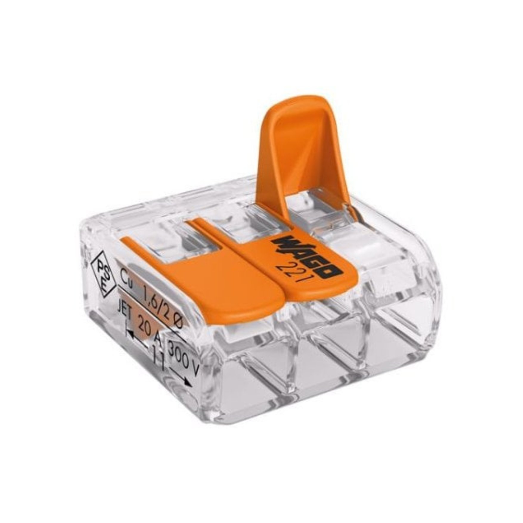 Wago 3-Conductor Splicing Connector with Levers | NetXL