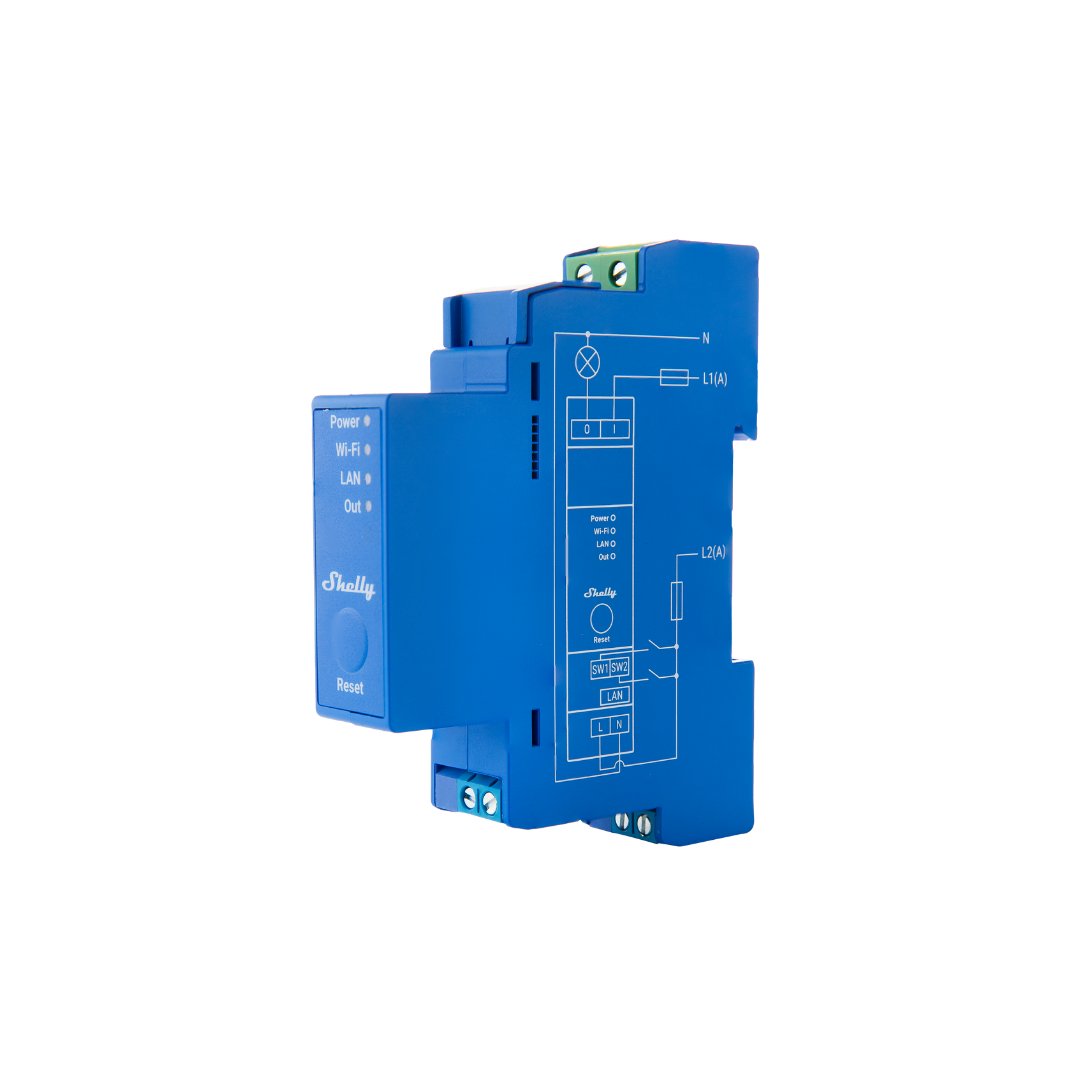 Shelly Pro 1 Din Rail Mounted WiFi Operated Smart Switch | NetXL